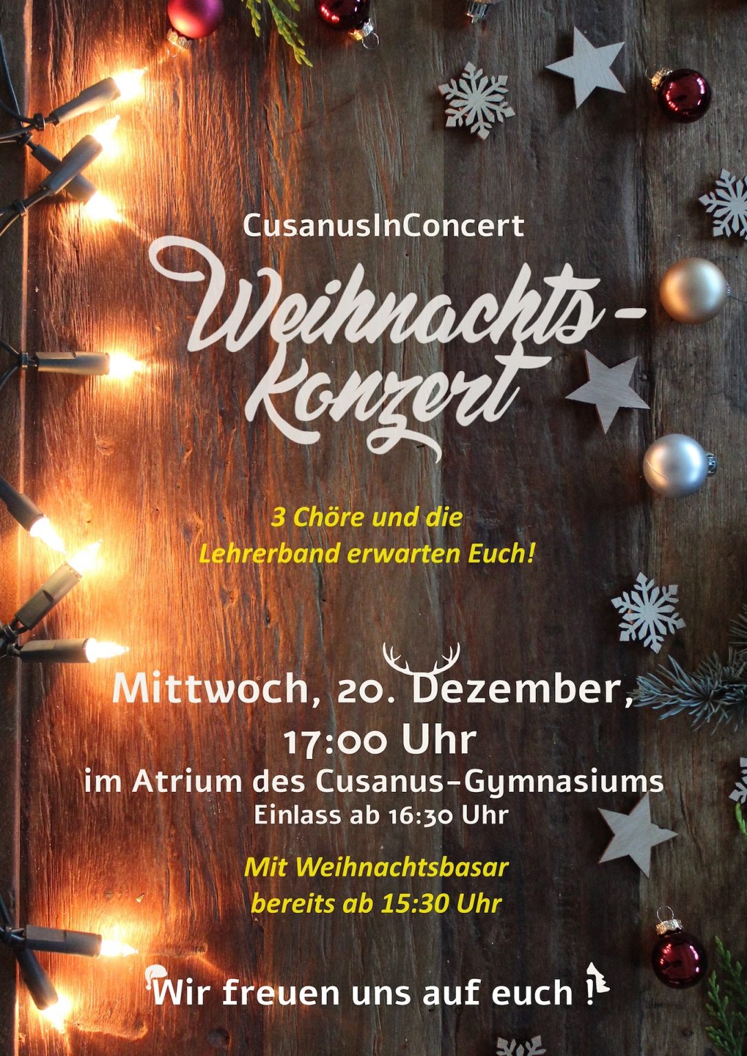 Einladung zum Weihnachtskonzert – CGW